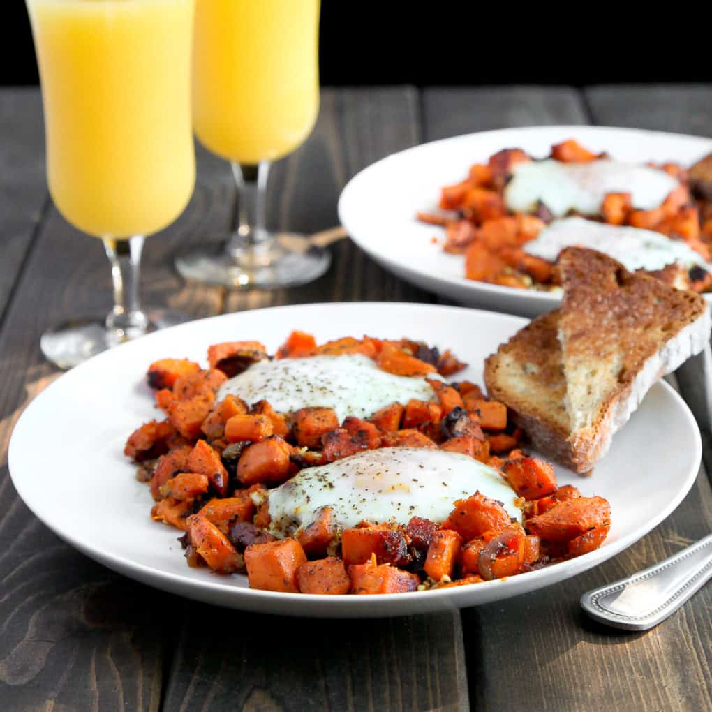 Sweet Potato and Eggs Breakfast Hash