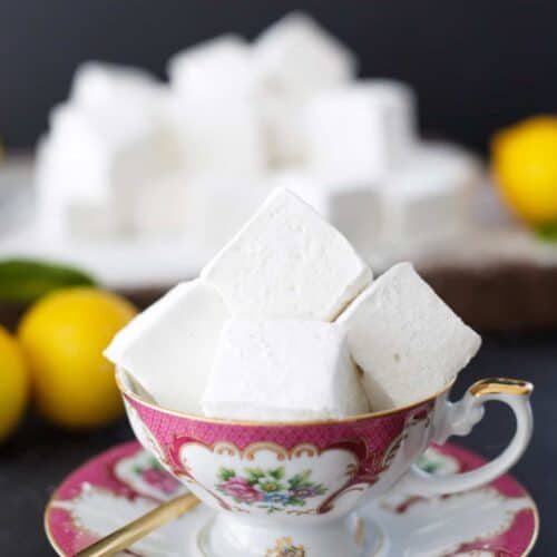 Homemade lemon meringue marshmallows - Snixy Kitchen