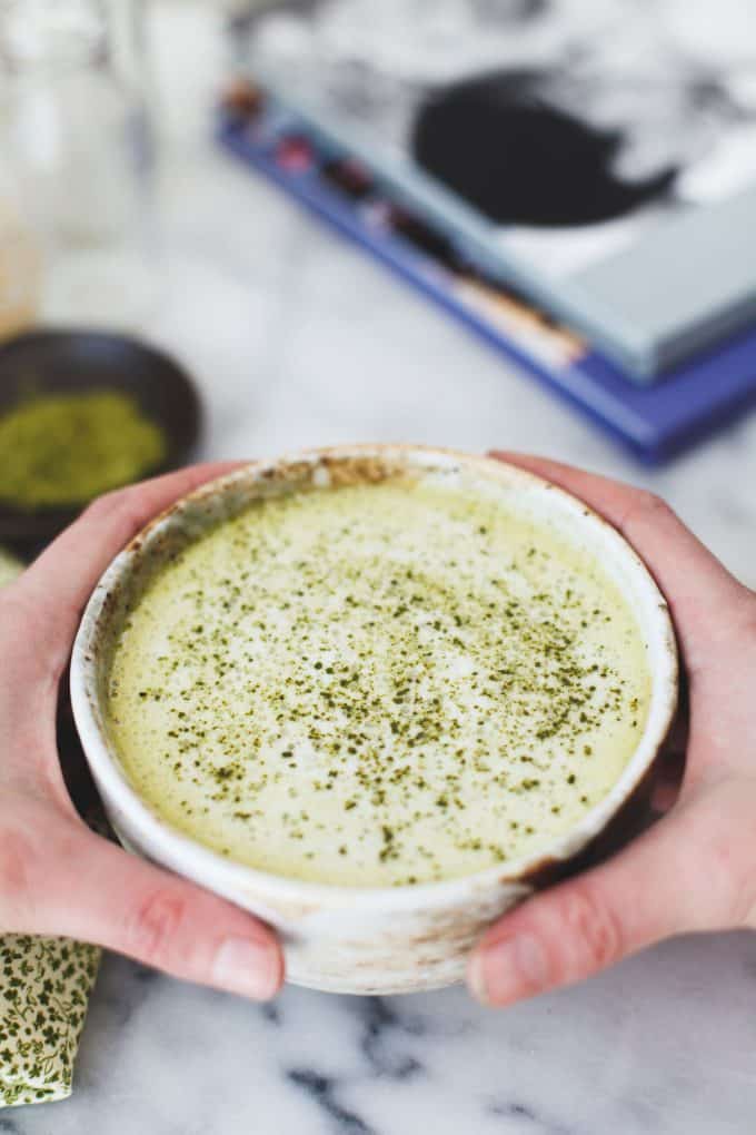 Creamy White Chocolate Matcha Latte | Snixy Kitchen