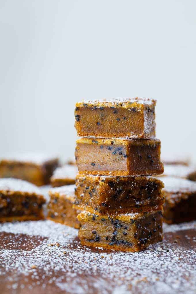 Chewy Pumpkin Mochi Cake | Snixy Kitchen