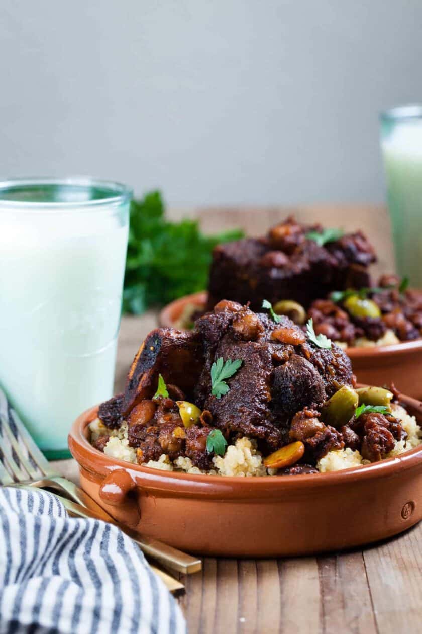 Braised Short Rib Tagine with Figs & Almonds