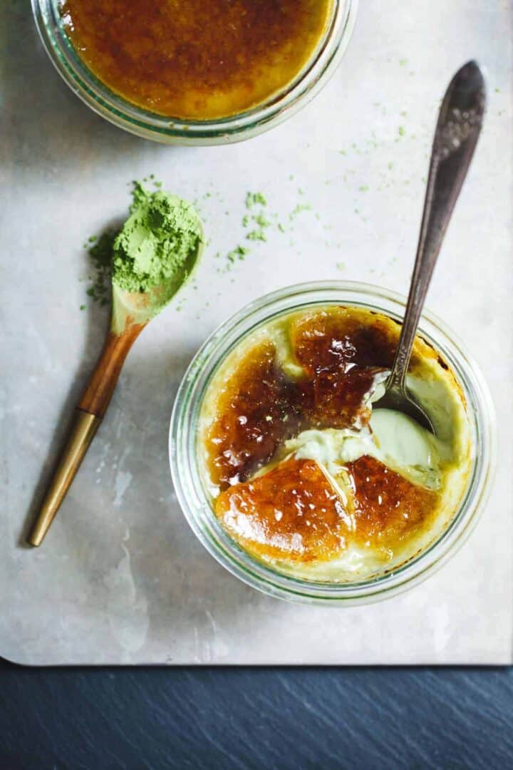 Matcha Breakfast Brûlée + How to Choose Matcha - Snixy Kitchen