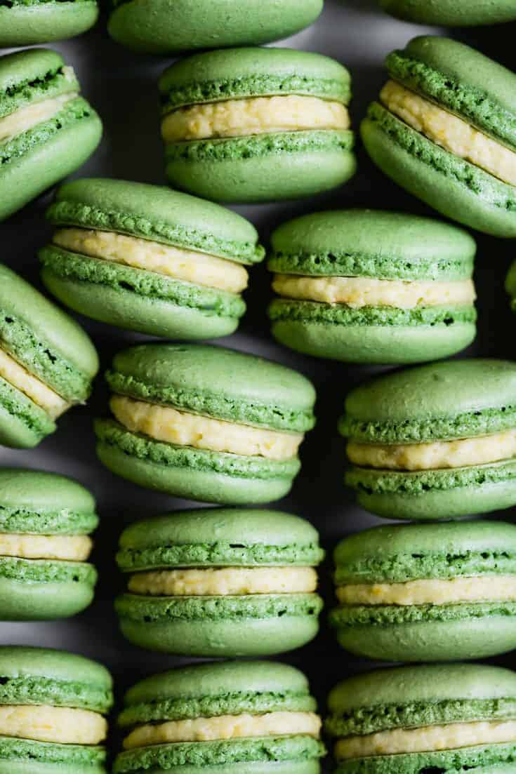 Crispy, Chewy Matcha Macarons | Snixy Kitchen