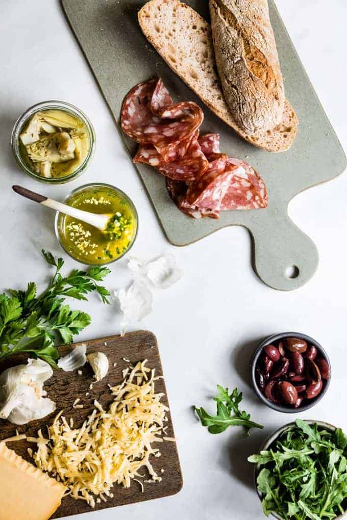 Loaded Smoked Gouda Garlic Bread - Snixy Kitchen