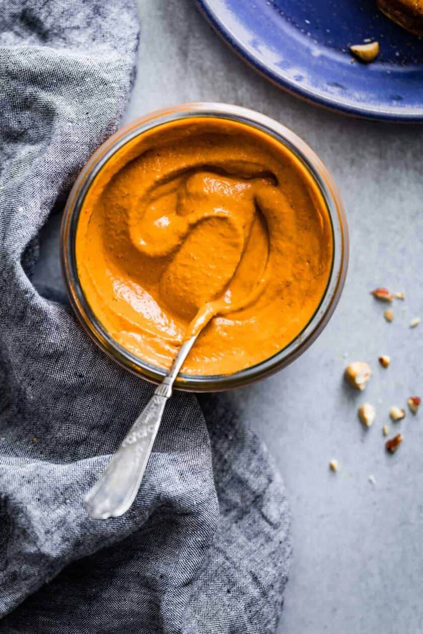 Hazelnut Romesco Sauce Toast with Ricotta & Cauliflower - Snixy Kitchen