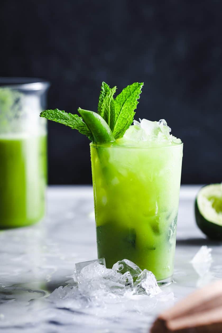 Sugar Snap Pea Mojito Mocktail - Snixy Kitchen