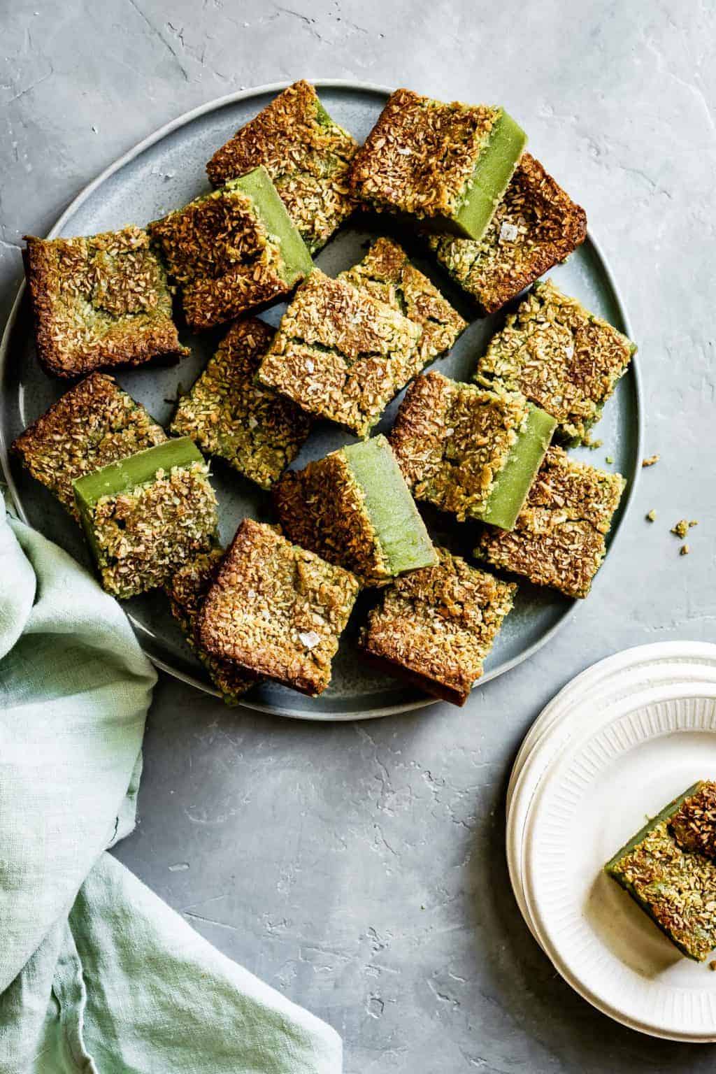 Matcha Mochi Cake - Snixy Kitchen