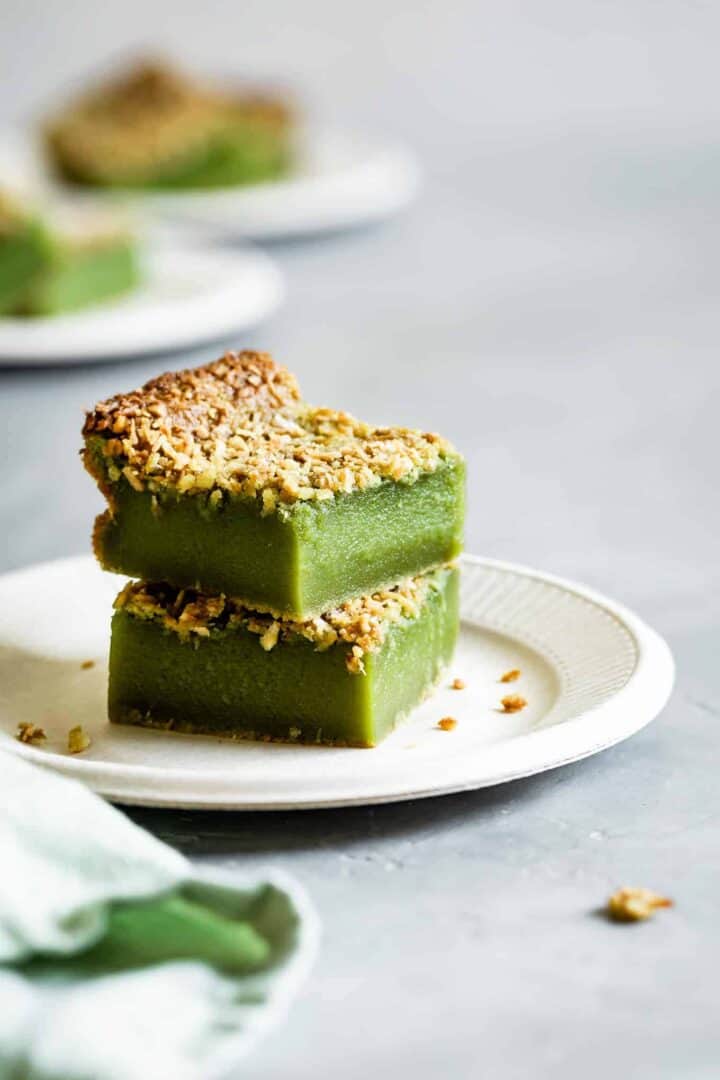 Matcha Mochi Cake - Snixy Kitchen