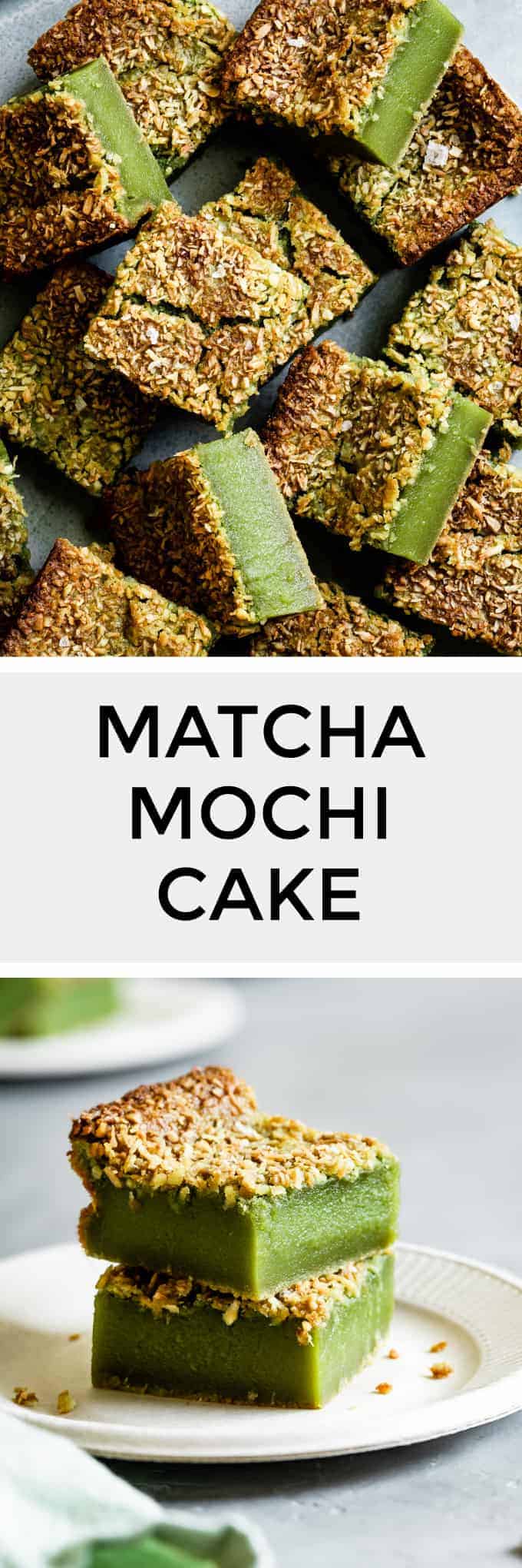 Matcha Mochi Cake - Snixy Kitchen