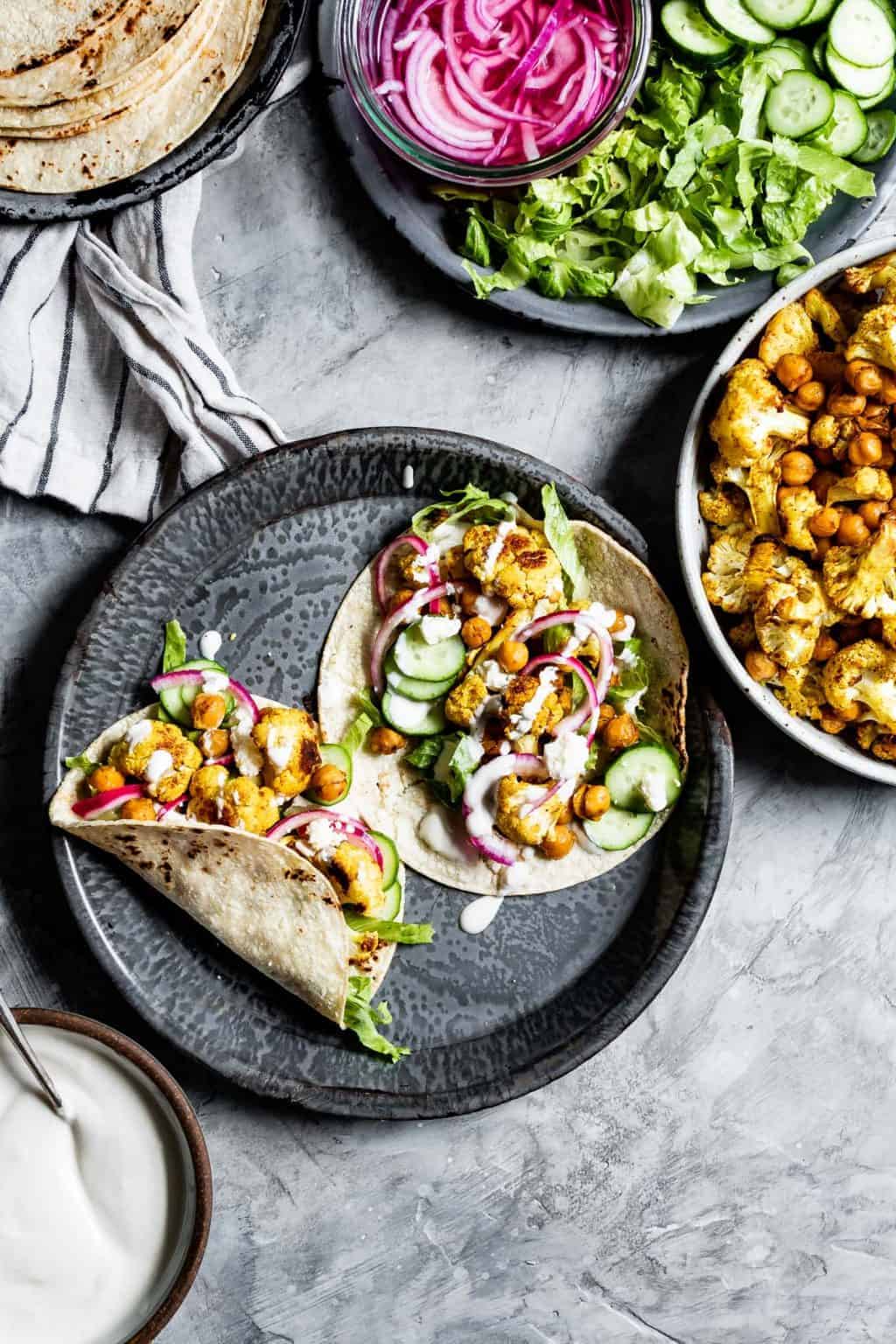 Vegetarian Shawarma Tacos - Snixy Kitchen