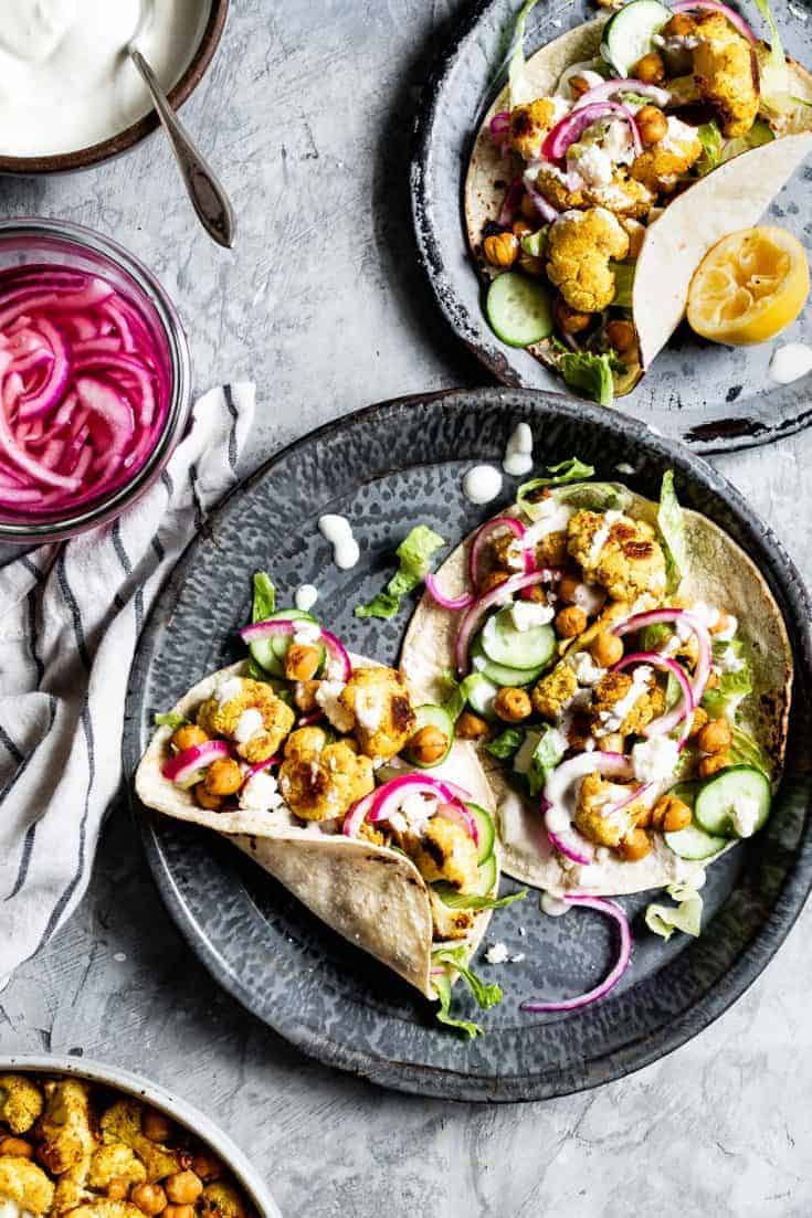 Vegetarian Shawarma Tacos - Snixy Kitchen