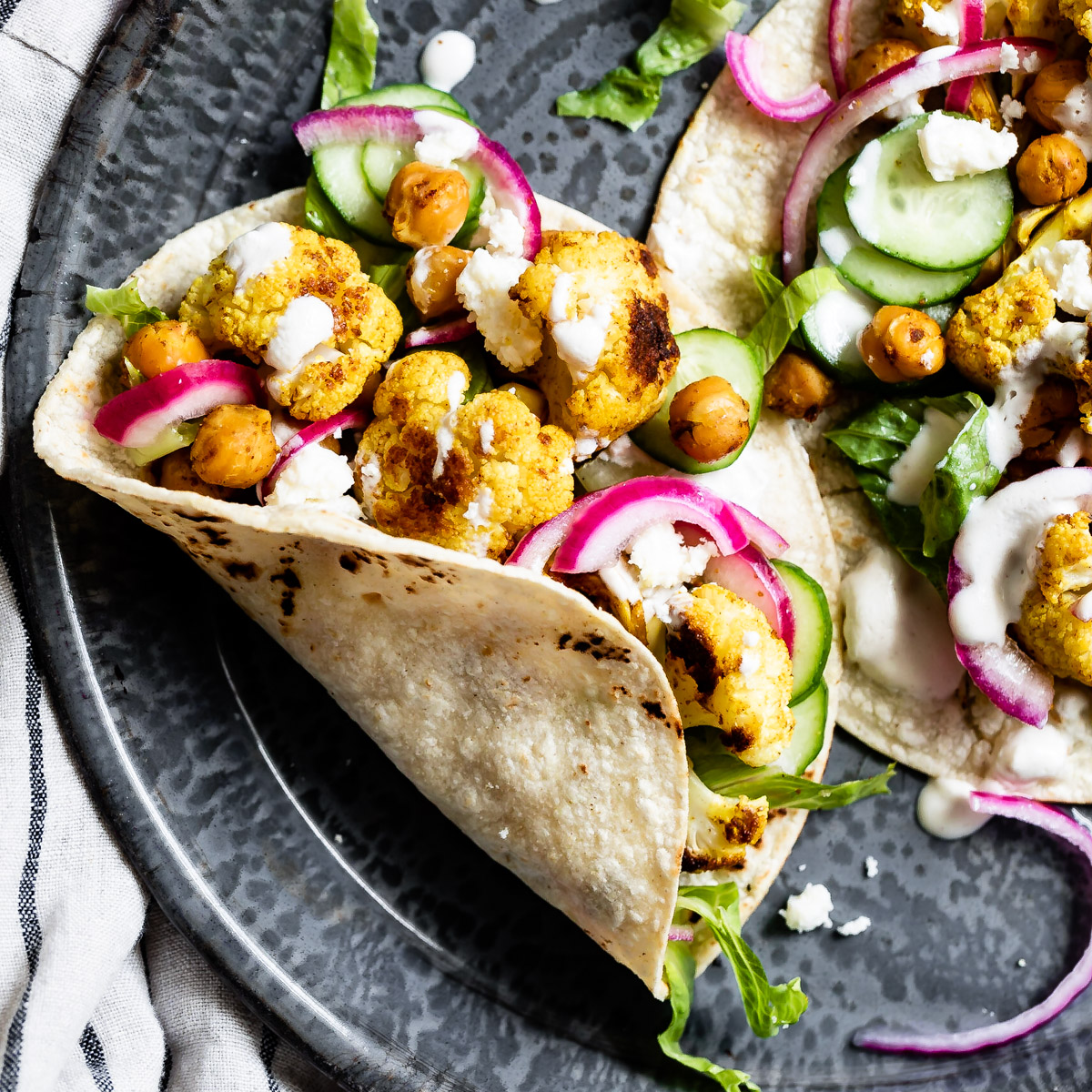 Vegetarian Shawarma Tacos - Snixy Kitchen