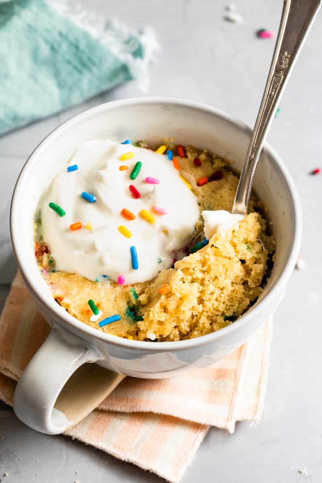 Fluffy 5-Minute Gluten-Free Vanilla Mug Cake - Snixy Kitchen
