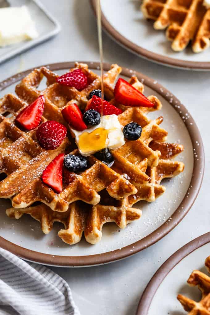 Fluffy Oat Flour Gluten-Free Waffles | Snixy Kitchen