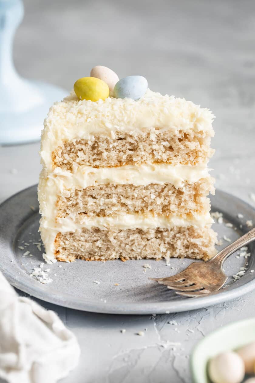 Moist Gluten-Free Double Coconut Cake | Snixy Kitchen