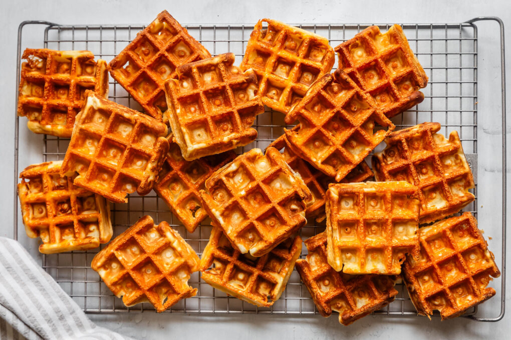 Savory Cheese Mochi Waffles - Snixy Kitchen