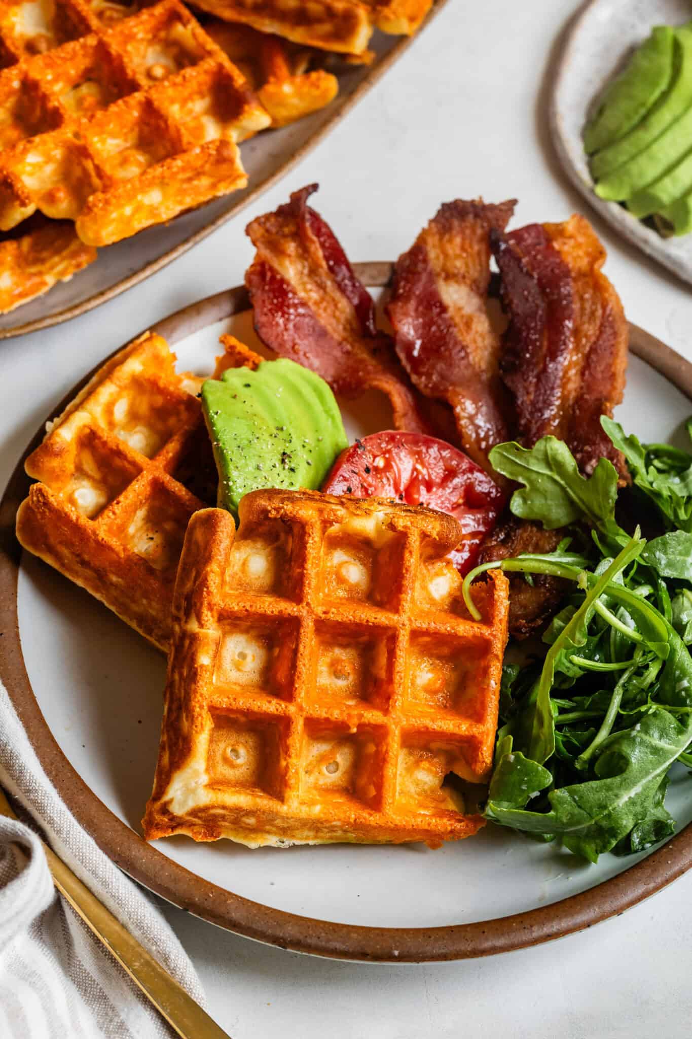 Savory Cheese Mochi Waffles - Snixy Kitchen