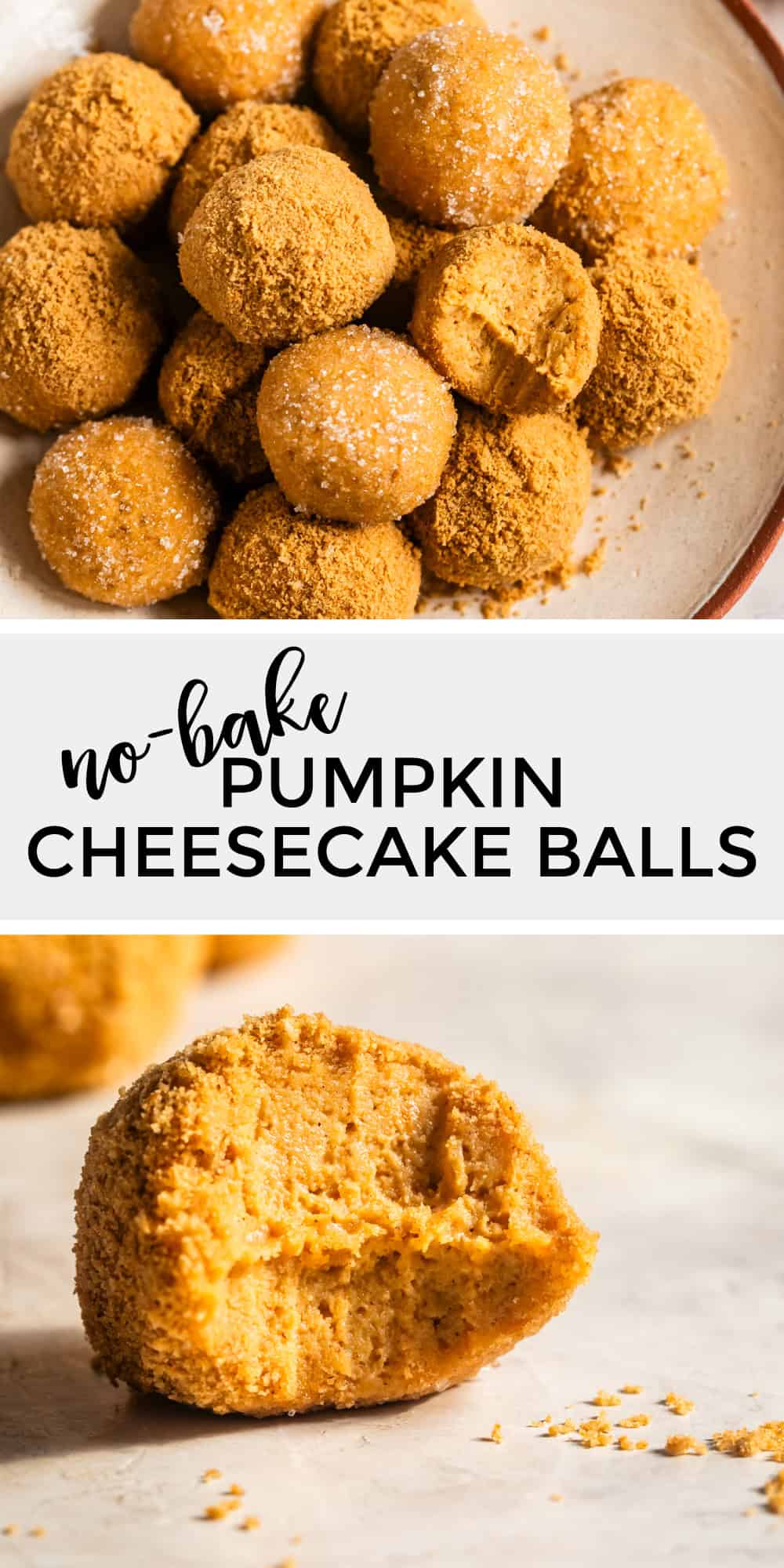 Creamy No-Bake Pumpkin Cheesecake Balls | Snixy Kitchen